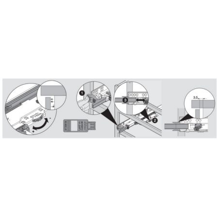 Blum TIP-ON BLUMOTION for MOVENTO Front Gap Template | Siggia Hardware
